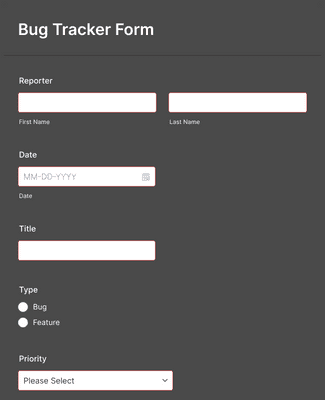 Bug Tracker Form Template | Jotform