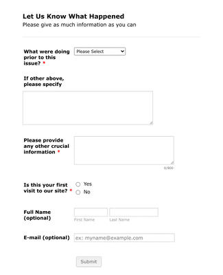 Bug Tracking Form Template | Jotform
