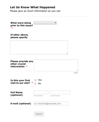 Bug Tracking Form Template | Jotform