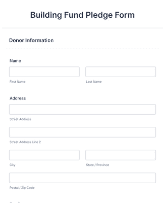 Building Fund Pledge Form Template | Jotform