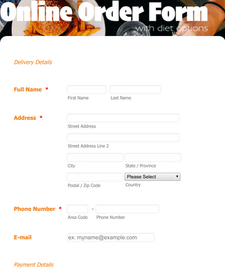 Burger Order Form Template | JotForm