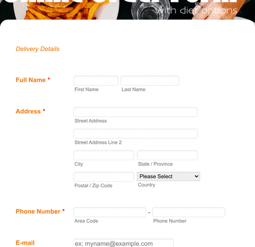 Burger Order Form Template | Jotform