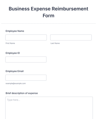 Business Expense Reimbursement Form Template | Jotform