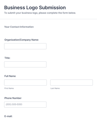Business Logo Submission Form Template | Jotform