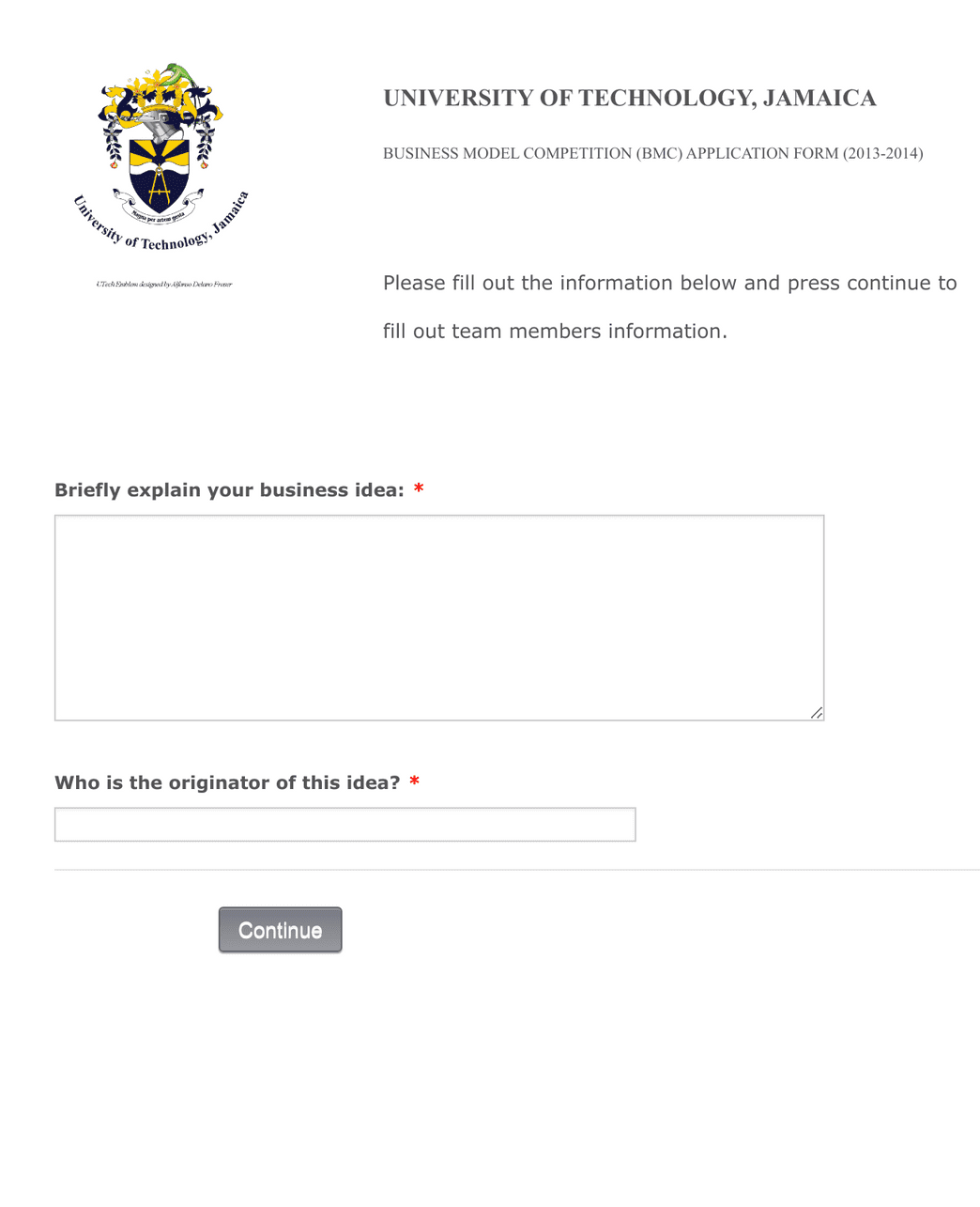 Business Model Competition Form Template | Jotform