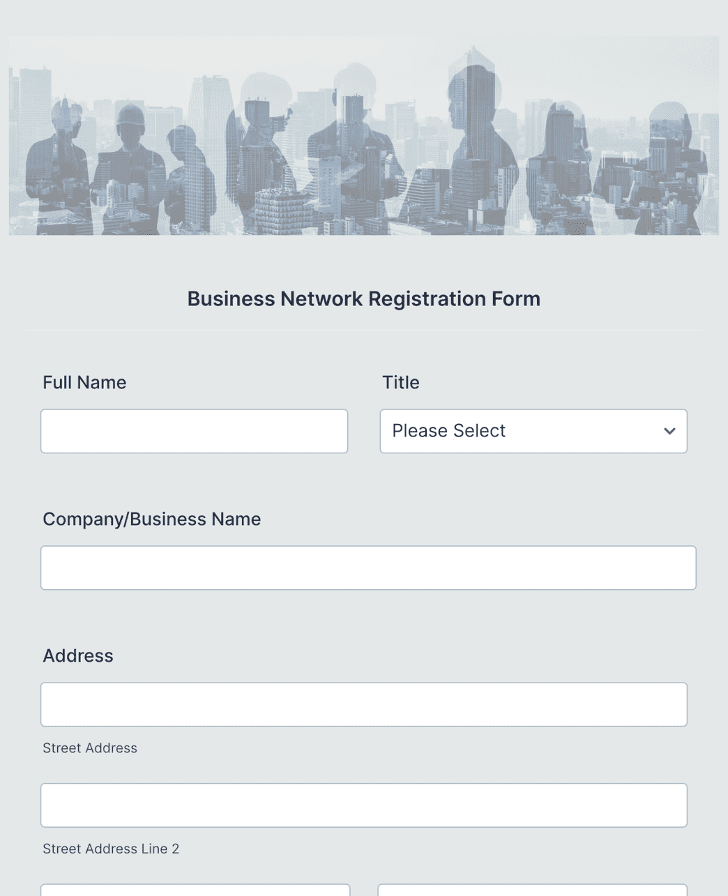 Business Network Registration Form Template | Jotform