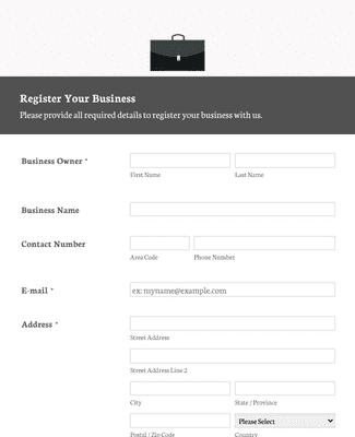 Responsive Business Registration Form Template | Jotform