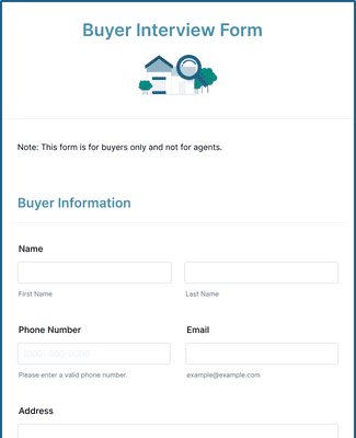 Buyer Interview Form Template | Jotform