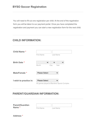 Soccer Registration Form Template | Jotform