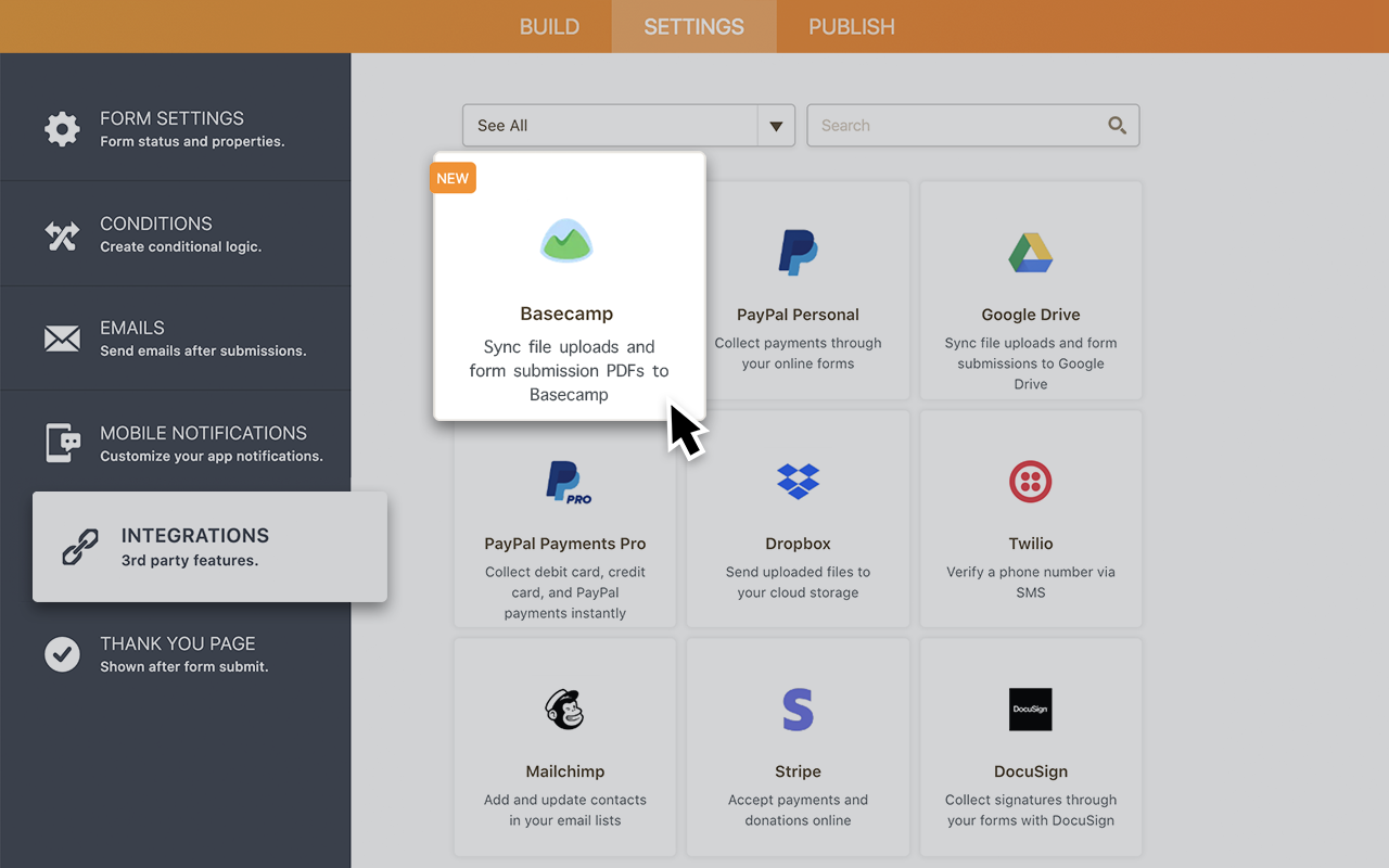 Basecamp - Project Management | Jotform