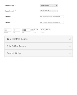 Caffe Ibis Coffee Orders Form Template | Jotform