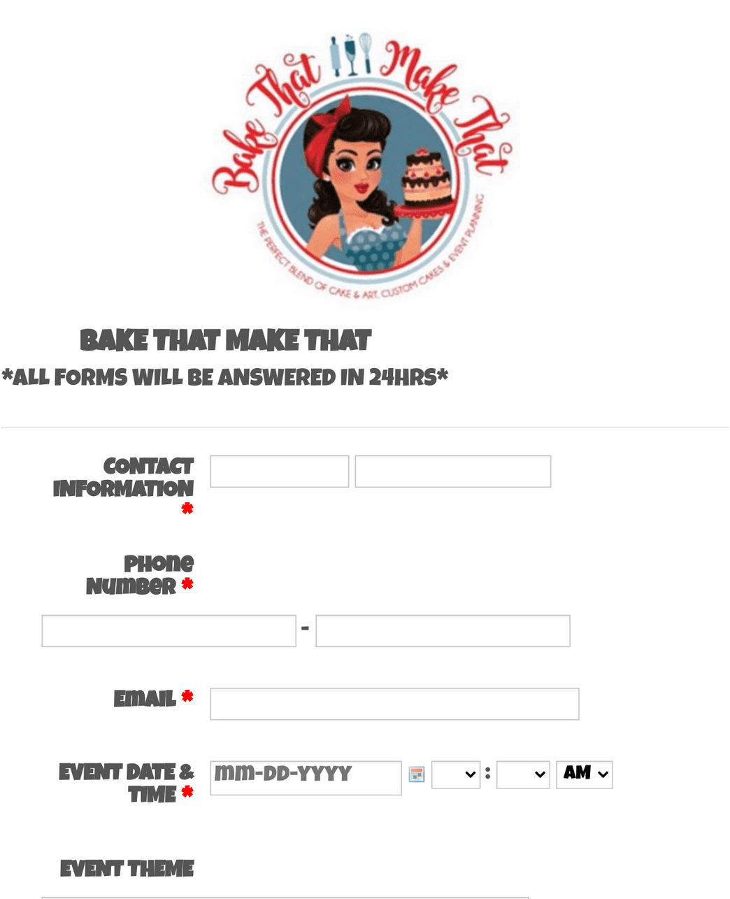 CAKE Form Template | Jotform