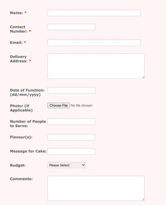 Cake Quote Form Template | Jotform