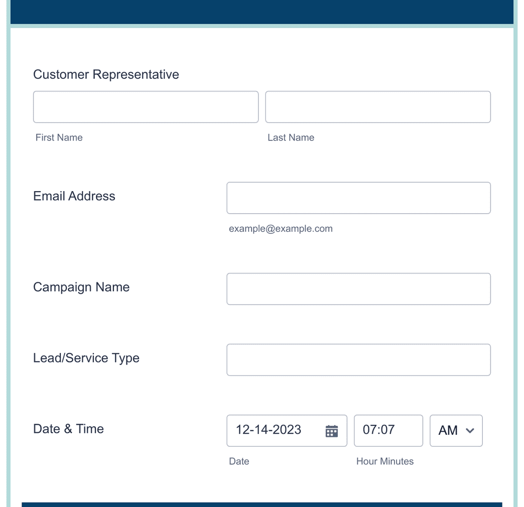 Call Center Lead Form Template | Jotform