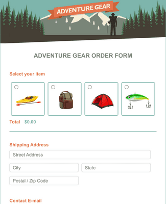 Camp Gear Order Form Template | Jotform