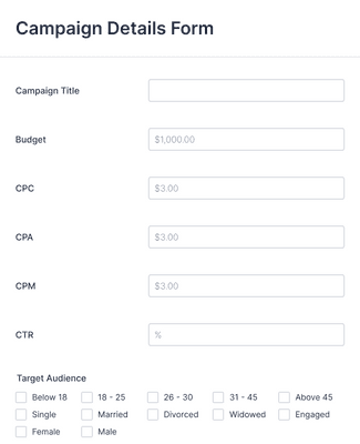 Campaign Details Form Template | Jotform