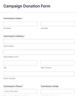 Campaign Donation Form Template | Jotform
