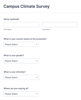 Campus Climate Survey Form Template | Jotform