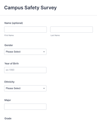 Campus Safety Survey Form Template | Jotform
