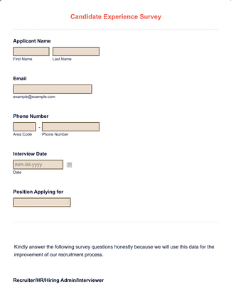 Candidate Experience Survey