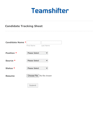 Candidate Tracking Form Template | Jotform