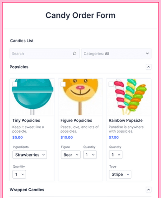 Candy Order Form Template | Jotform