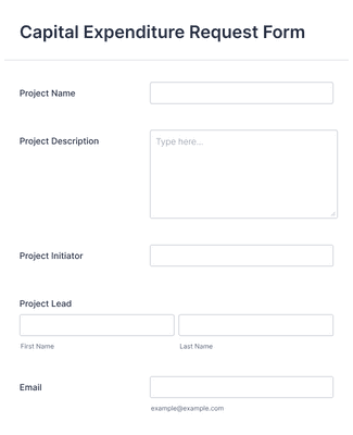 Capital Expenditure Request Form Template | Jotform