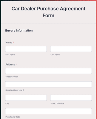 Template For Car Sale Agreement