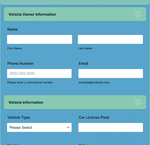 Car Park Record Form Template | Jotform