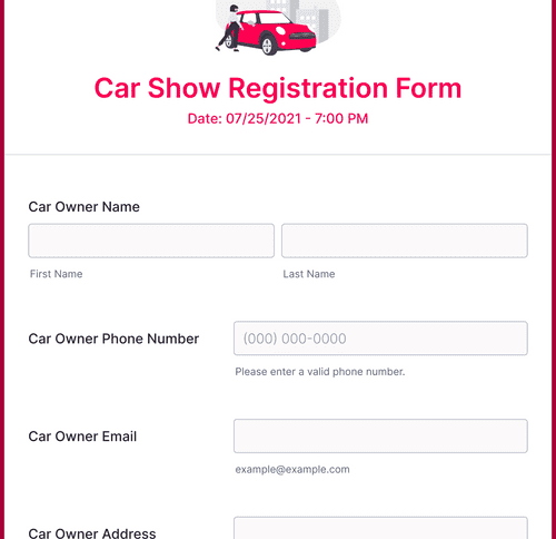Car Registration Form