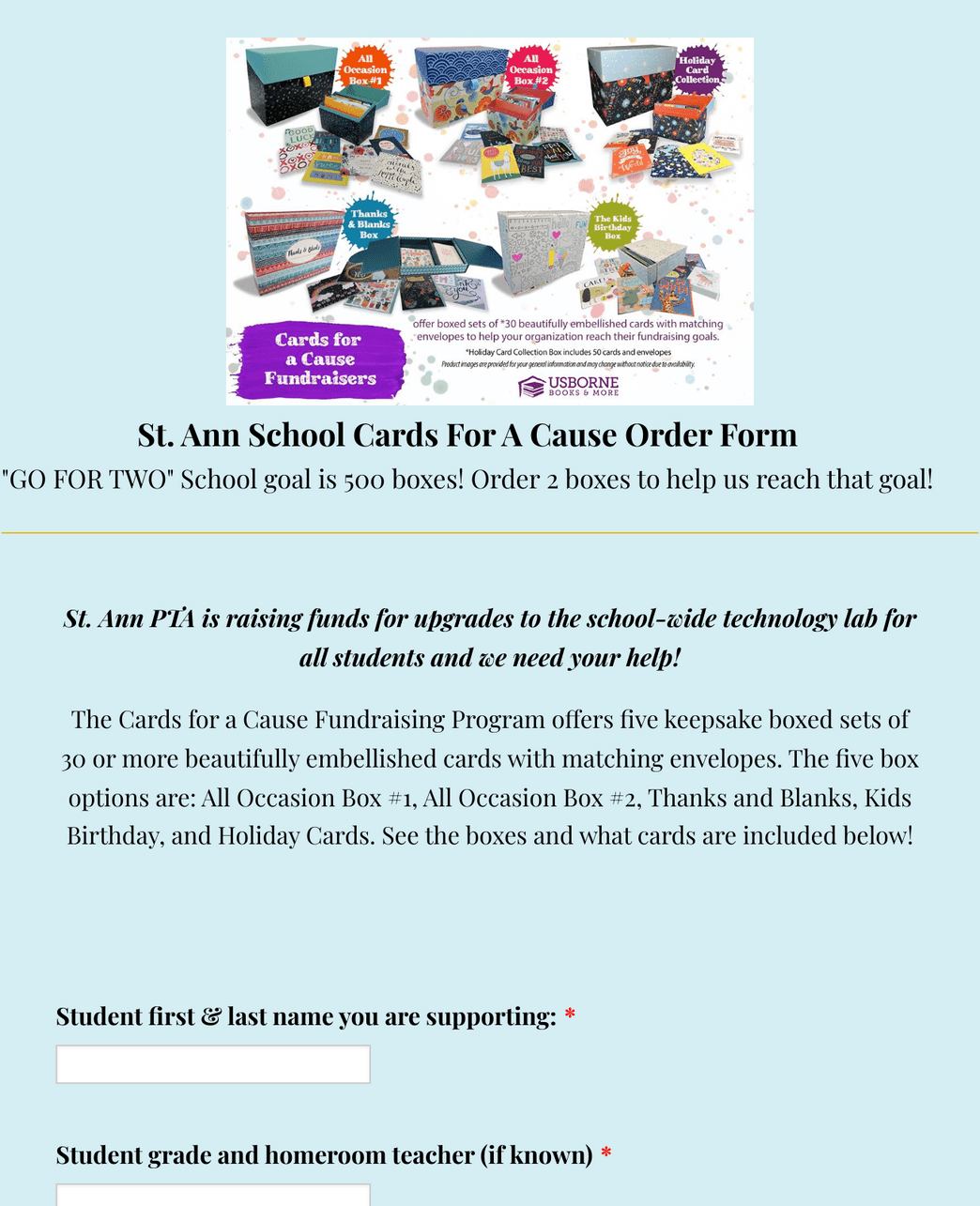 Cards For A Cause Order Form Template | Jotform