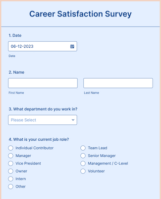Career Satisfaction Survey Form Template | Jotform