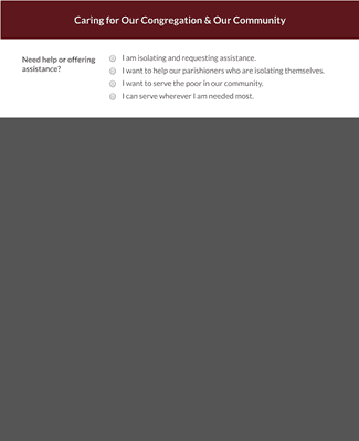 Caring for Congregation & Community Form Template | Jotform