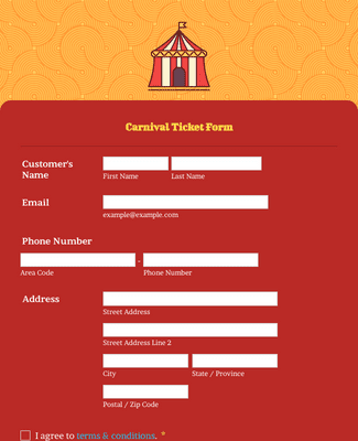 Carnival Ticket Form Template | Jotform