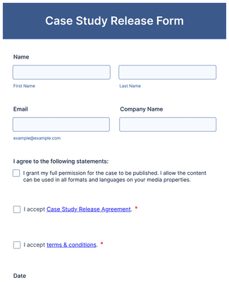 Case Study Release Form Template | Jotform