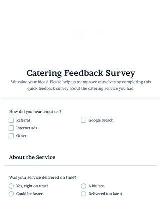 Catering Survey Form Template | Jotform