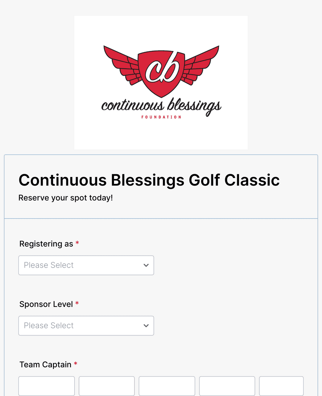 CB-Registration Form Template | Jotform