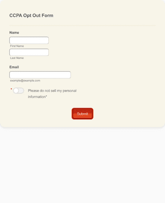 CCPA Opt Out Form Template | Jotform
