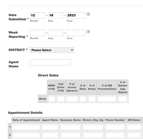 WAR - Weekly Activity Report Form Template | Jotform