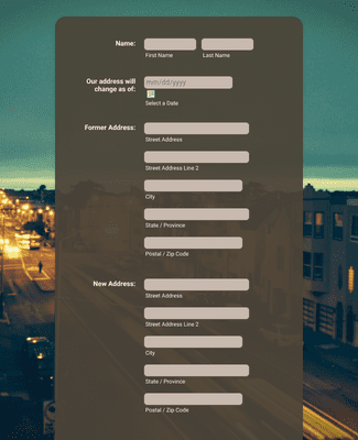 Change of Address Form Template | Jotform