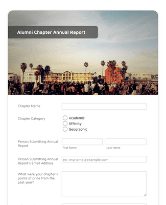 Chapter Annual Report Form Template | Jotform