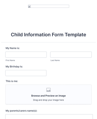 Child Information Form Template | Jotform