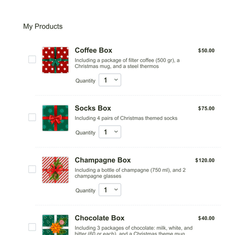 Christmas Box Order Form Template | Jotform