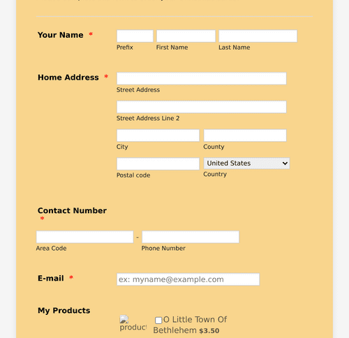 Christmas Card Order Form Template | Jotform