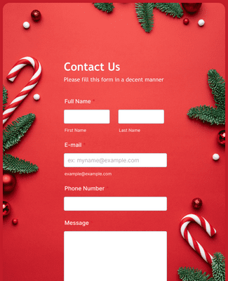 Christmas Contact Form Template | Jotform