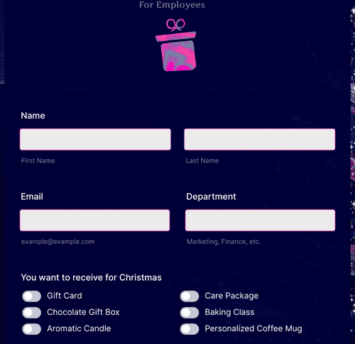 Christmas Gift List Form Template | Jotform