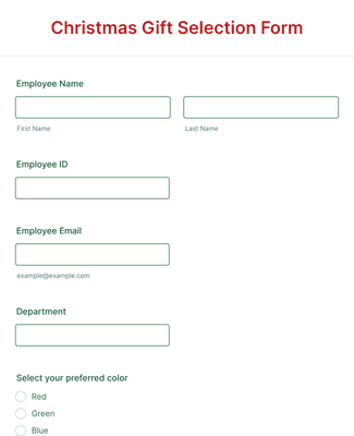 Christmas Gift Selection Form Template | Jotform