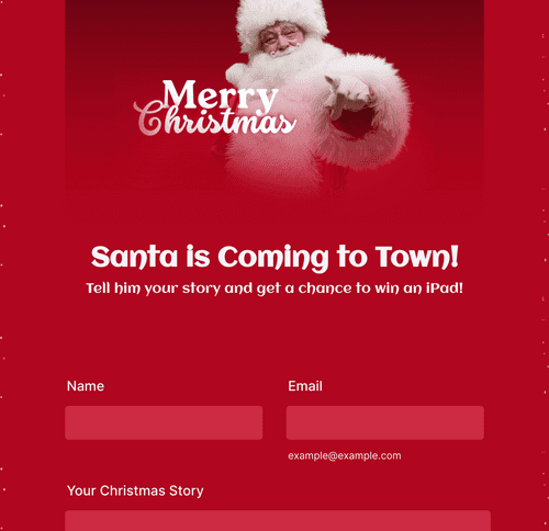 Christmas Story Contest Form Template | Jotform