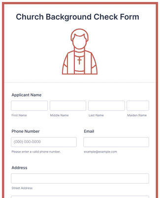 Church Background Check Form Template | Jotform