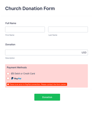 Church Donation Form Template | Jotform